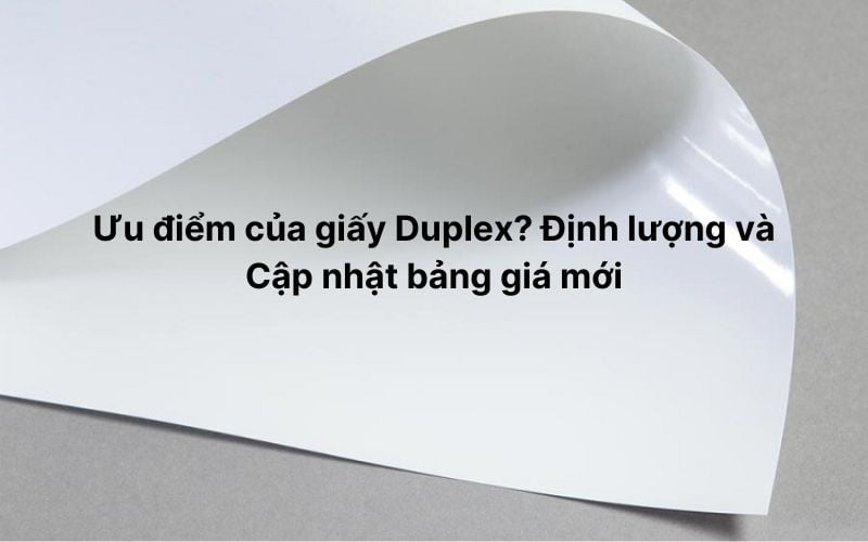 Giấy Duplex là gì? Ưu Điểm Định lượng và Cập nhật bảng giá mới