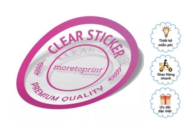 In tem trong suốt: Ưu điểm Ứng dụng và Bảng Giá In