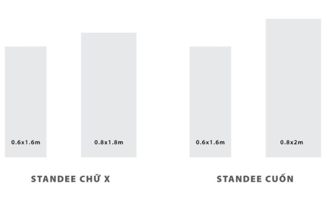Kích thước standee tiêu chuẩn và các loại phổ biến hiện nay