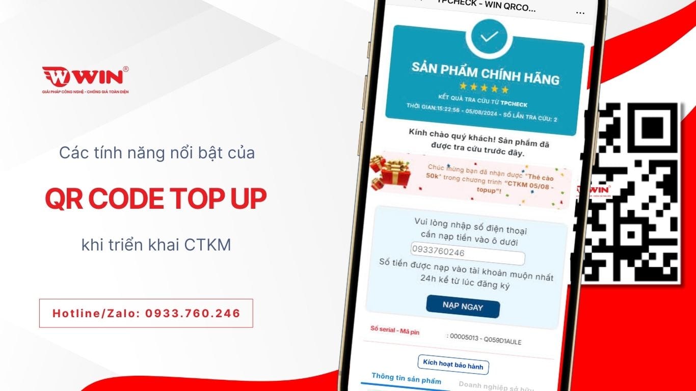 Các tính năng nổi bật của QR code Top Up khi triển khai CTKM